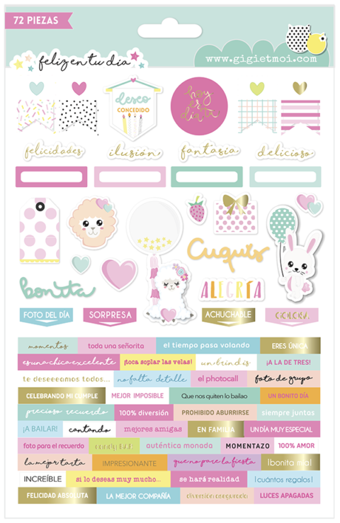 Stickers Feliz en tu Día - Gigietmoi - Cumpleaños - Sukiscrap